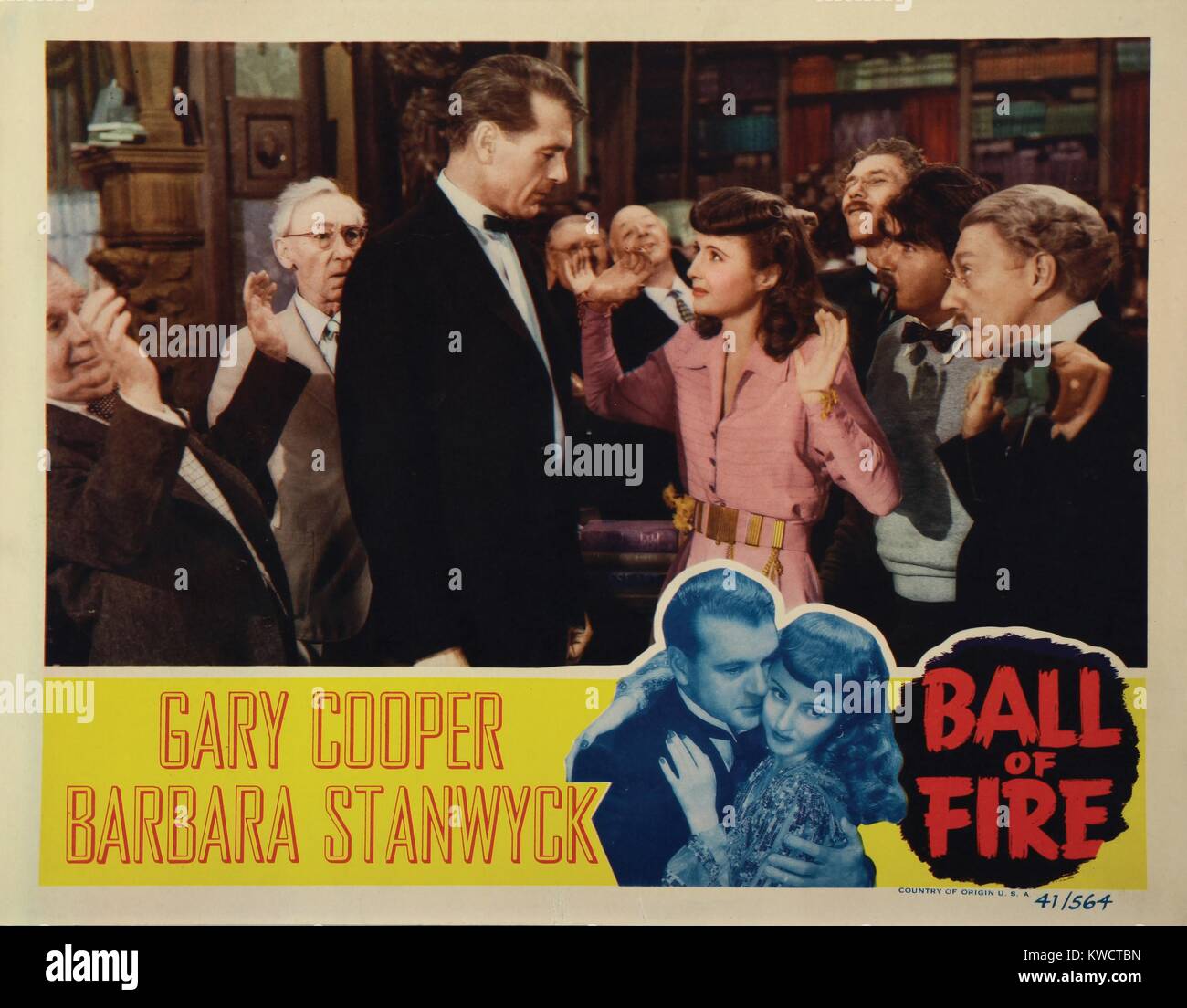 BALL OF FIRE, from left: Henry Travers, Tully Marshall, Gary Cooper ...