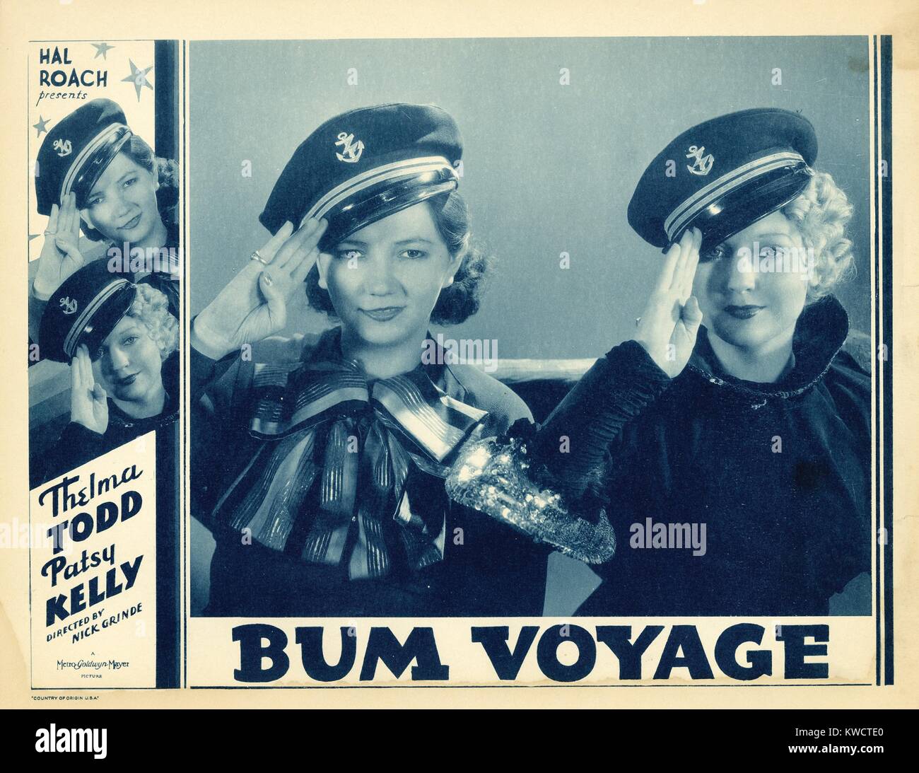 BUM VOYAGE, from left: Patsy Kelly, Thelma Todd, 1934 Stock Photo - Alamy