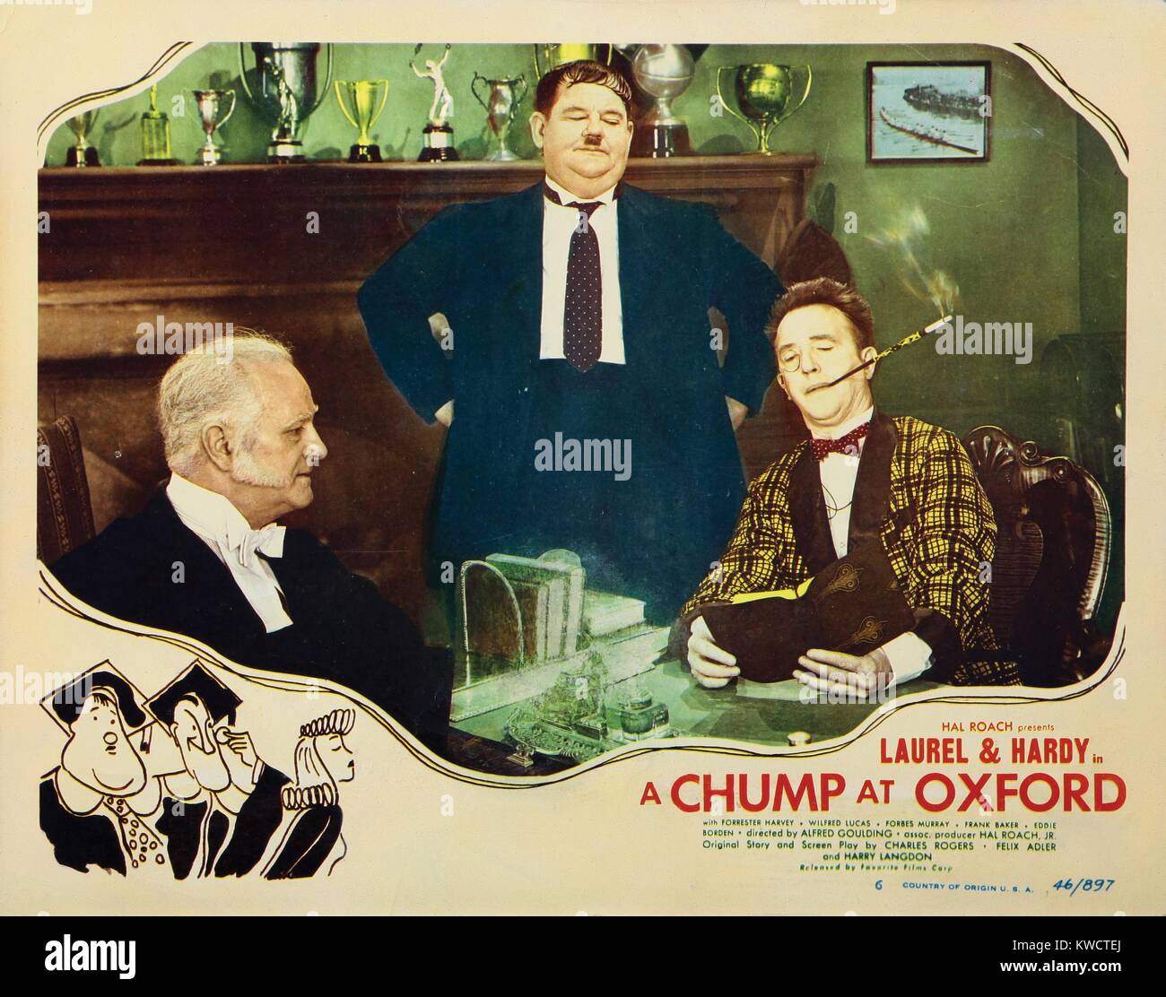 A CHUMP AT OXFORD, from left: Wilfred Lucas, Oliver Hardy, Stan Laurel ...