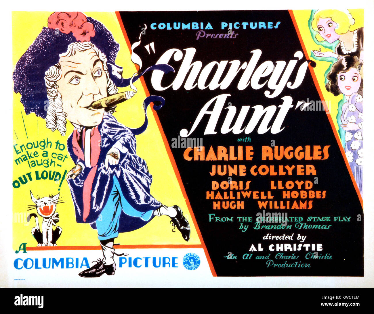 CHARLEY'S AUNT, Charles Ruggles, 1930 Stock Photo - Alamy