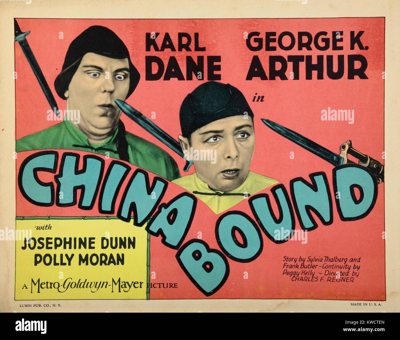 CHINA BOUND, from left: Karl Dane, George K. Arthur, 1929 Stock Photo ...