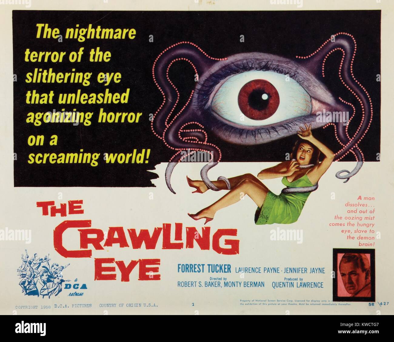 THE CRAWLING EYE, Jennifer Jayne, 1958 Stock Photo - Alamy