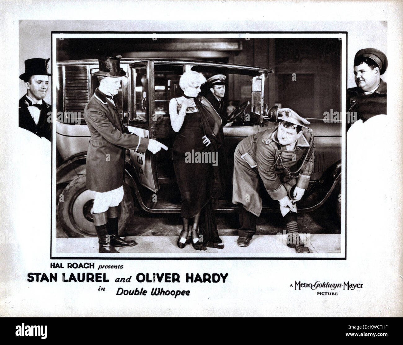 DOUBLE WHOOPEE, from left, Stan Laurel, Jean Harlow, Oliver Hardy, 1929 ...