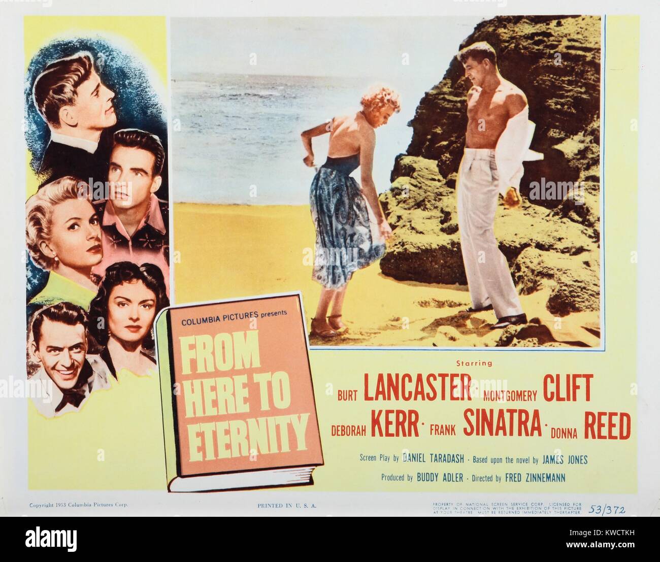 FROM HERE TO ETERNITY, left, top to bottom: Burt Lancaster, Montgomery Clift, Deborah Kerr ...