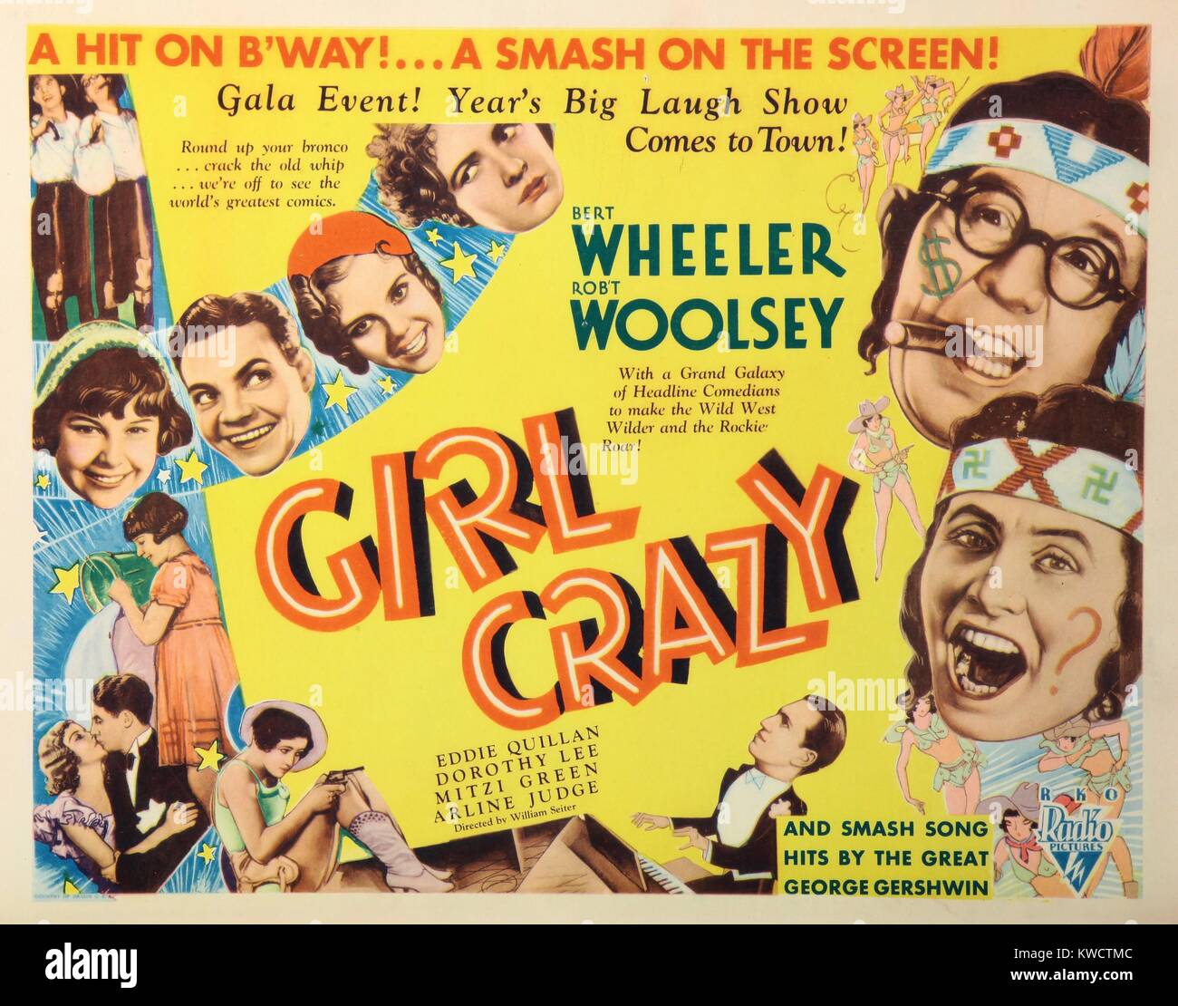 GIRL CRAZY, Bert Wheeler, Robert Woolsey, 1932 Stock Photo - Alamy