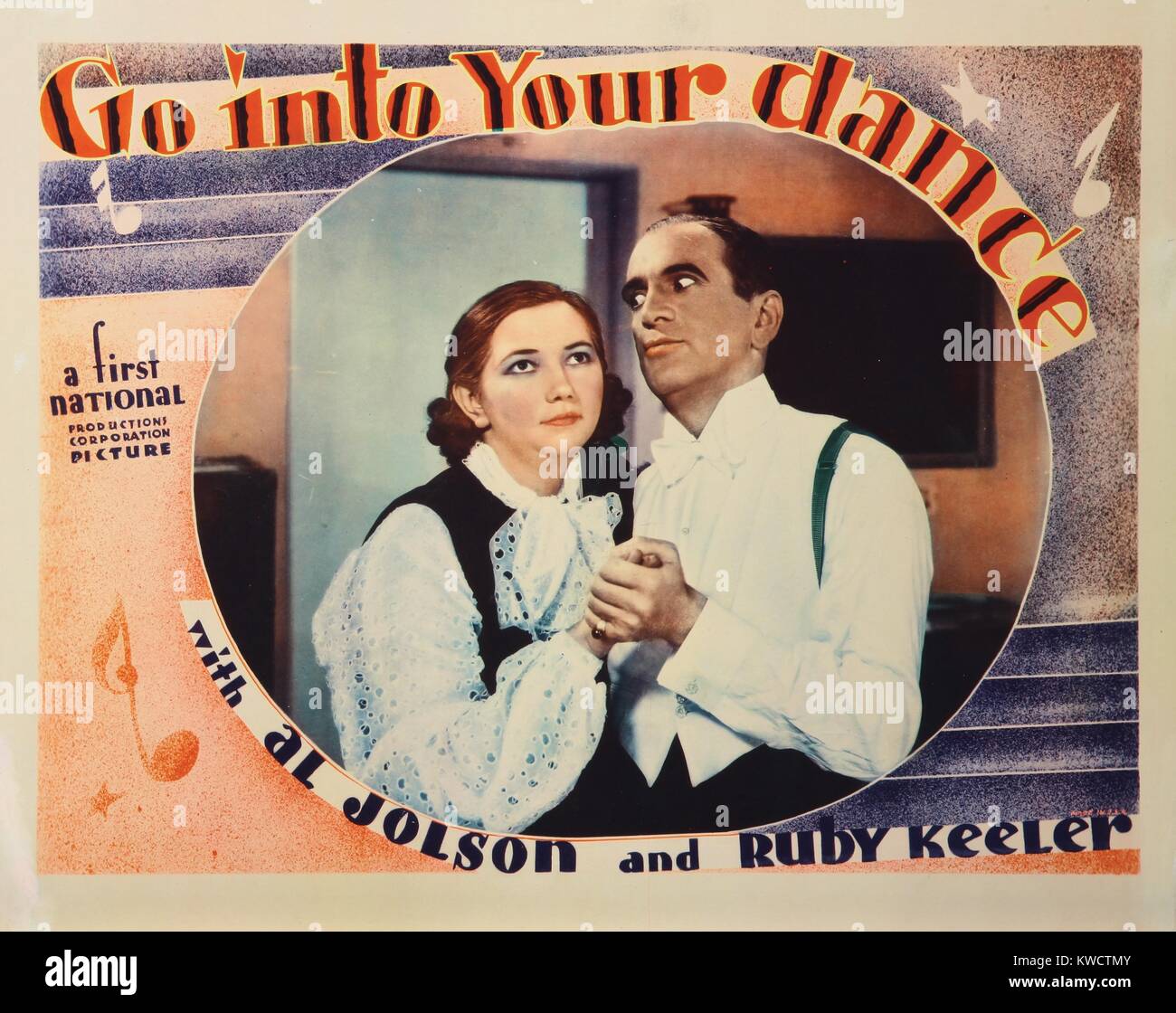 GO INTO YOUR DANCE, from left: Patsy Kelly, Al Jolson, 1935 Stock Photo ...