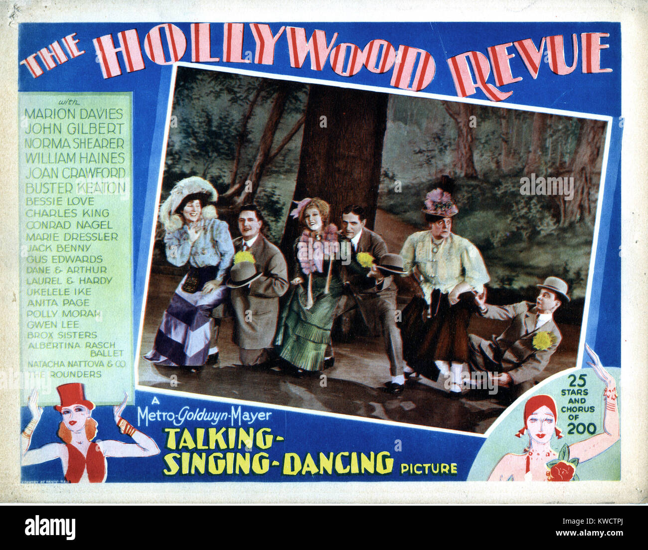 THE HOLLYWOOD REVUE OF 1929, from left, Polly Moran, Charles King ...