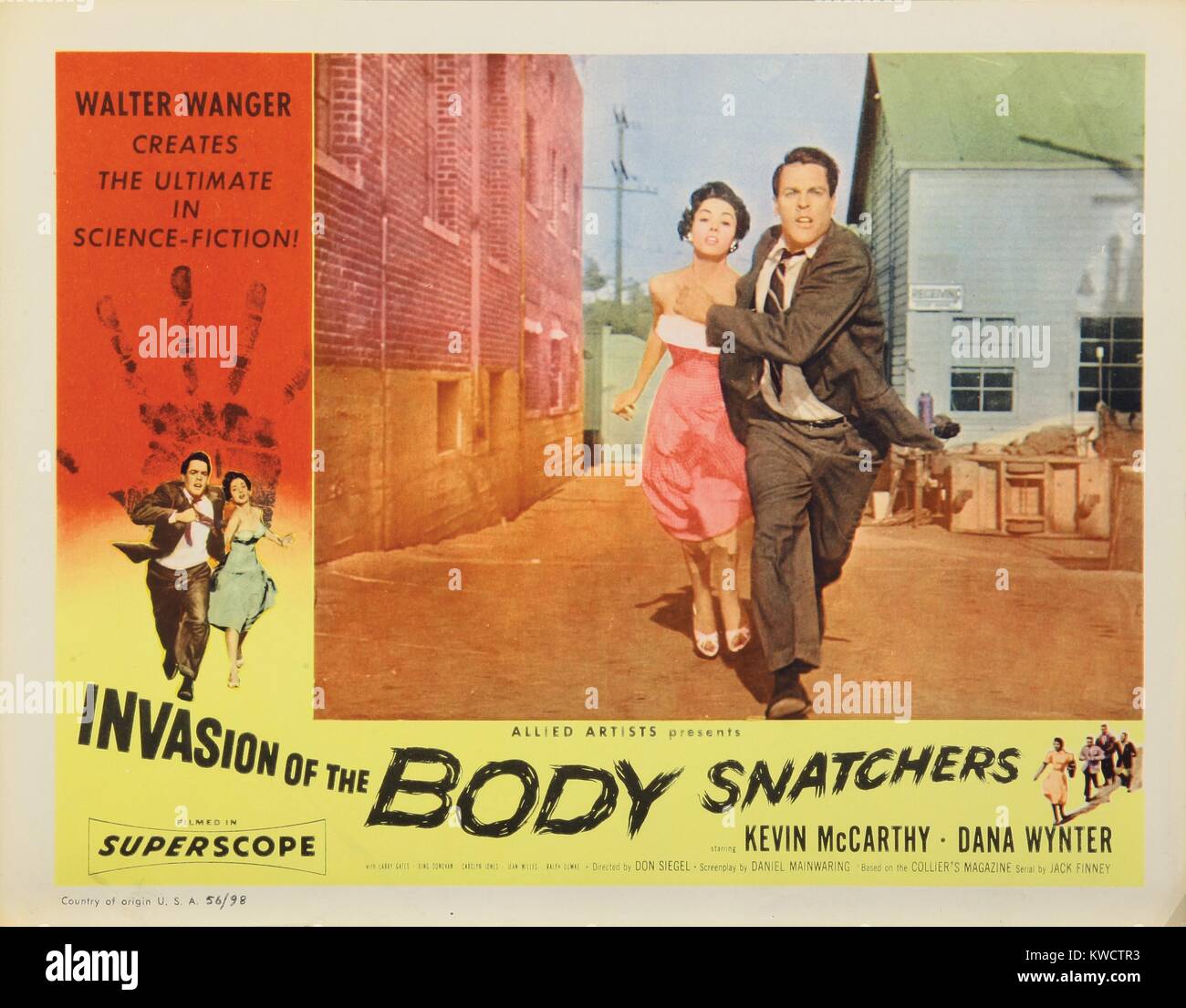 INVASION OF THE BODY SNATCHERS, from left: Dana Wynter, Kevin McCarthy ...