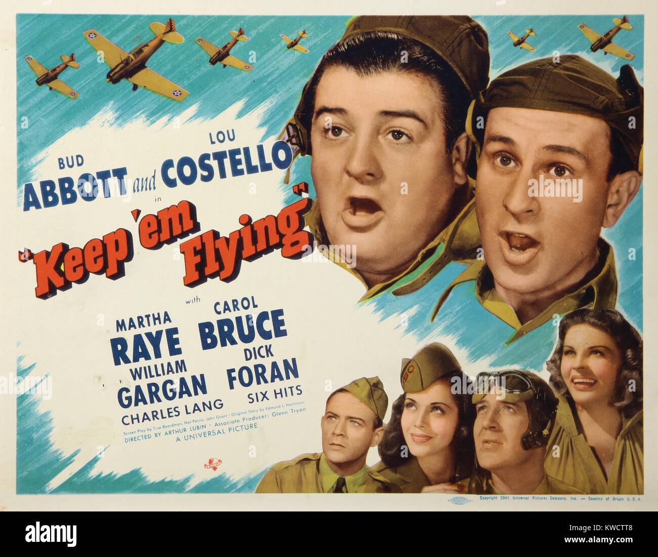 KEEP 'EM FLYING, from left top, Lou Costello, Bud Abbott, bottom ...