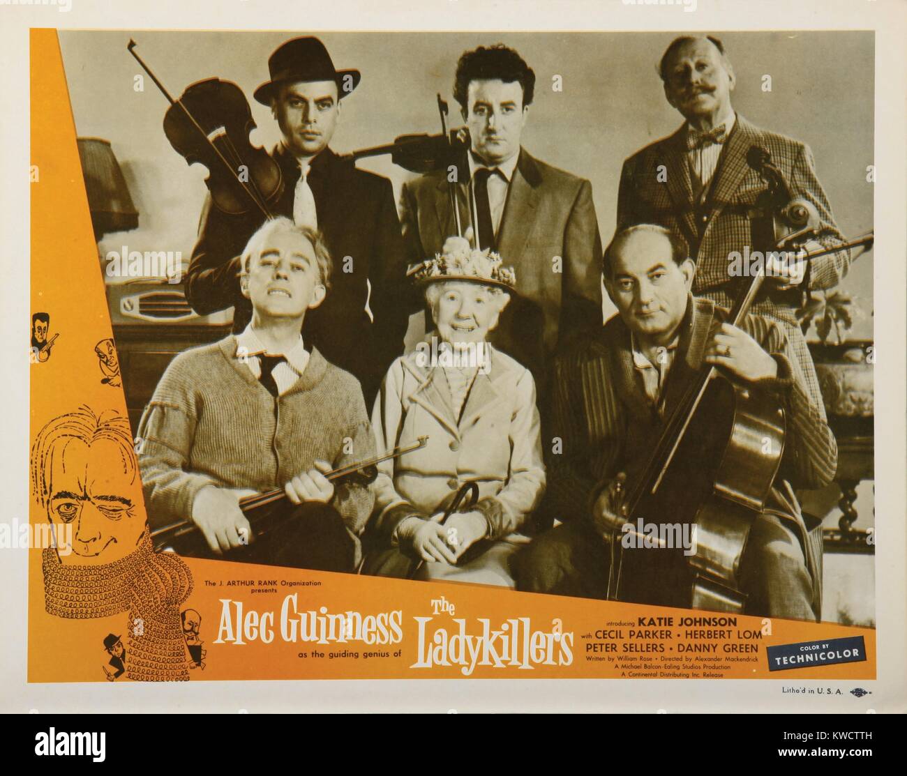 THE LADYKILLERS, Alec Guinness, Herbert Lom, Katie Johnson, Peter ...