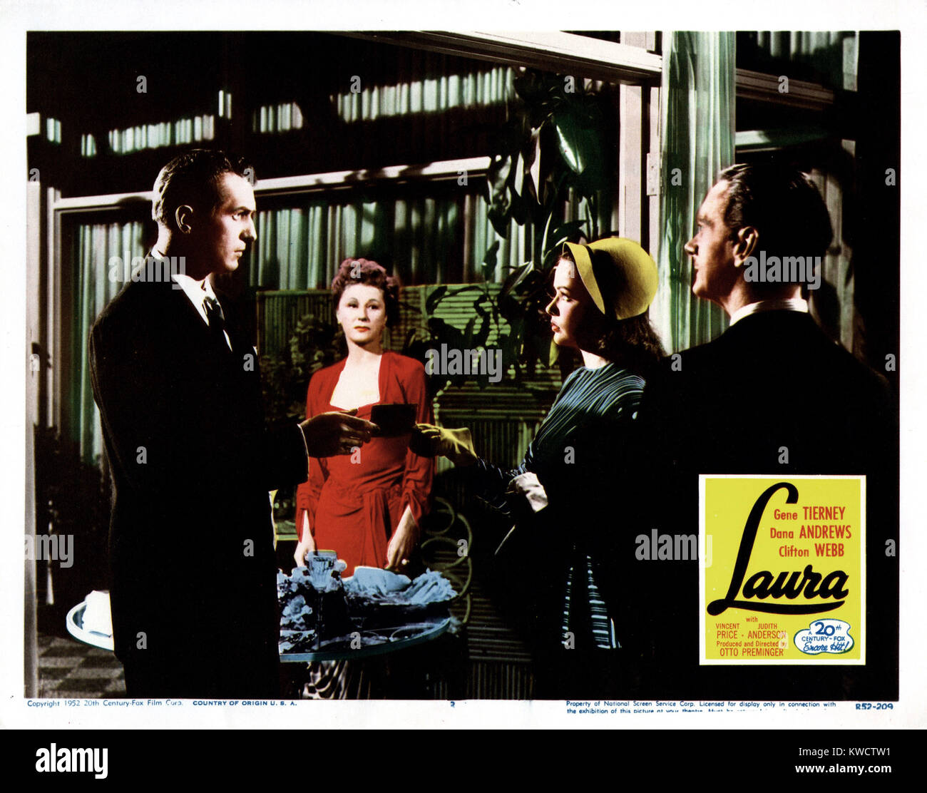 LAURA Vincent Price, Judith Anderso, Laura Tierney, Clifton Webb 1944 ...