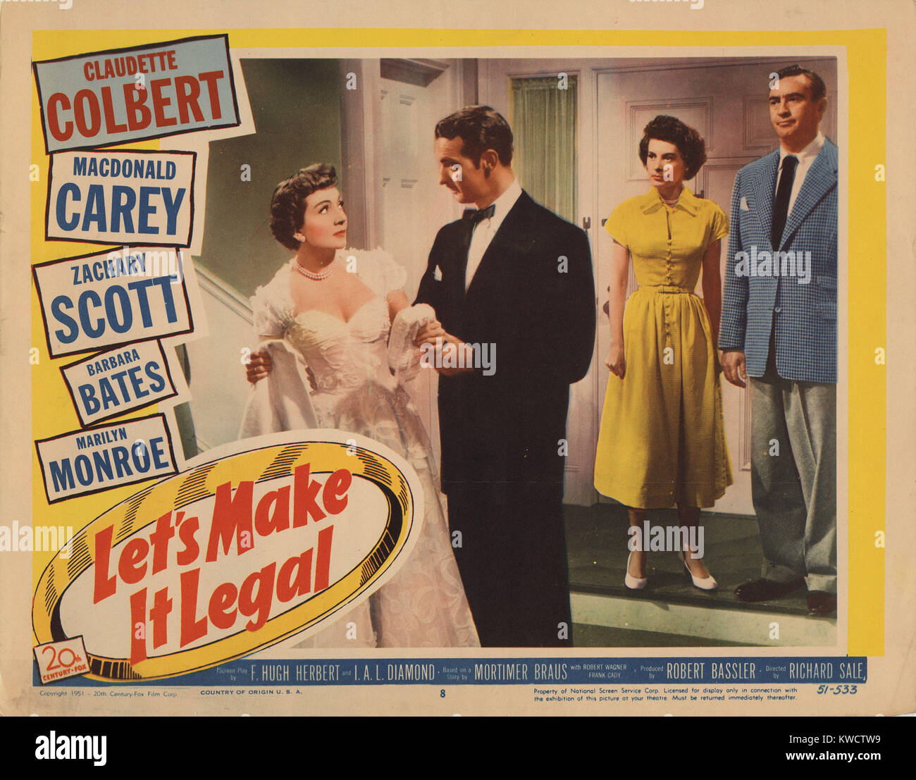 LET'S MAKE IT LEGAL, from left: Claudette Colbert, Zachary Scott ...
