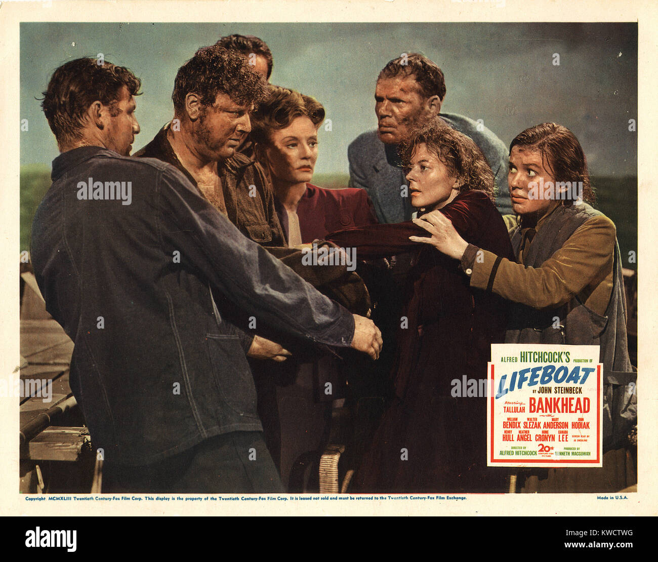 LIFEBOAT, William Bendix, Mary Anderson, Tallulah Bankhead, 1944 Stock ...