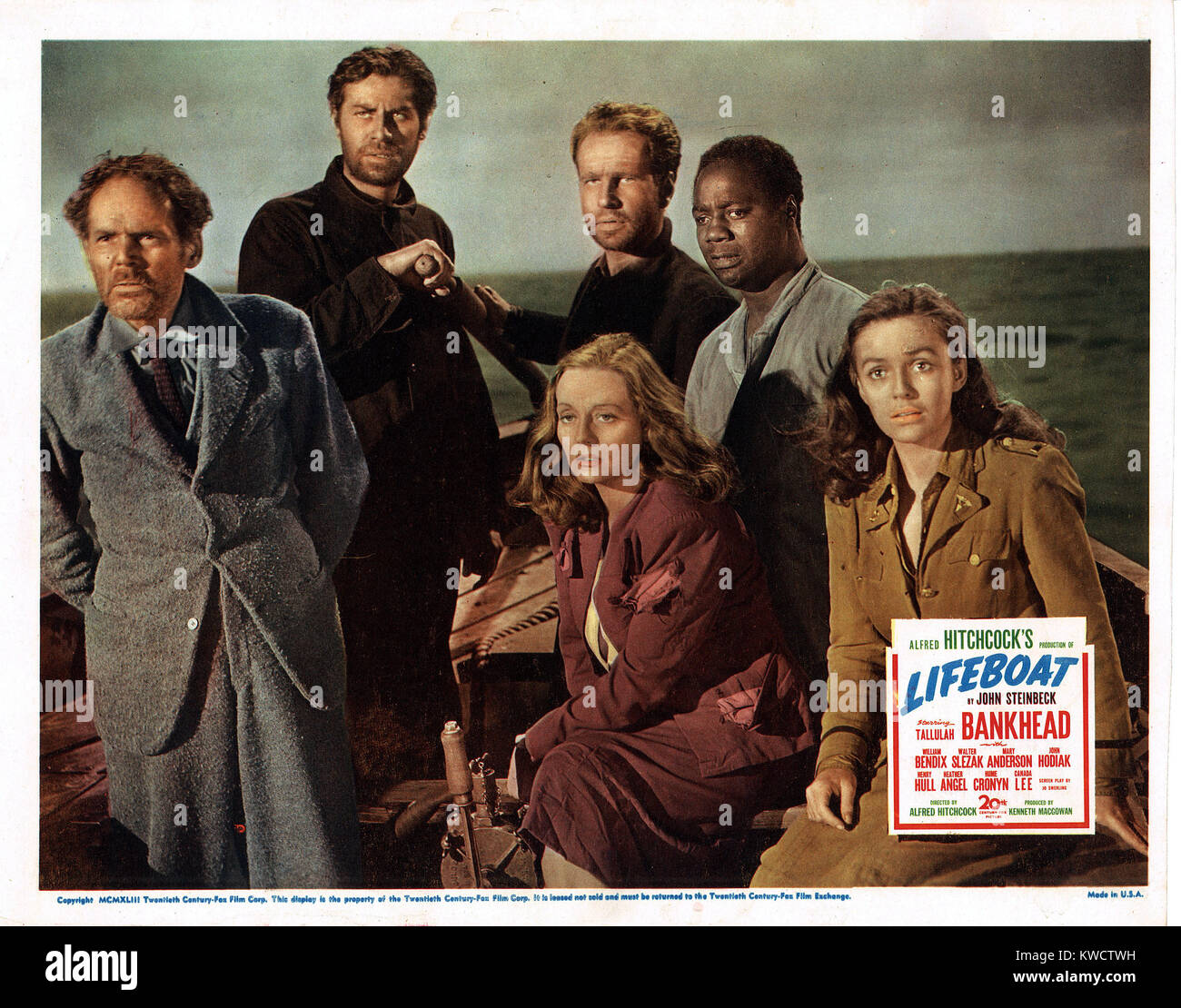 LIFEBOAT, US lobbycard, clockwise from left: Henry Hull, John Hodiak ...