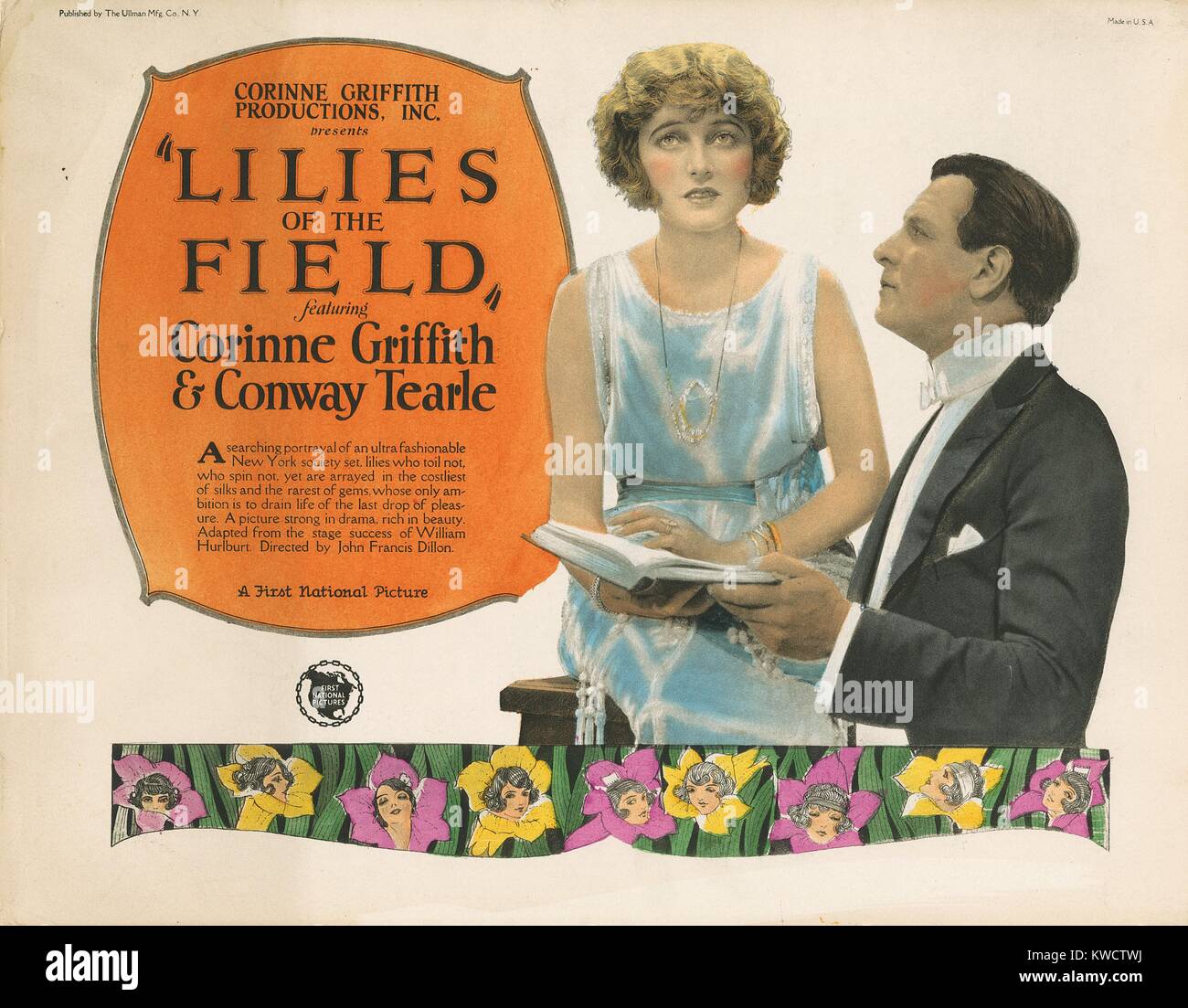 LILIES OF THE FIELD, from left: Corinne Griffith, Conway Tearle, 1924 ...