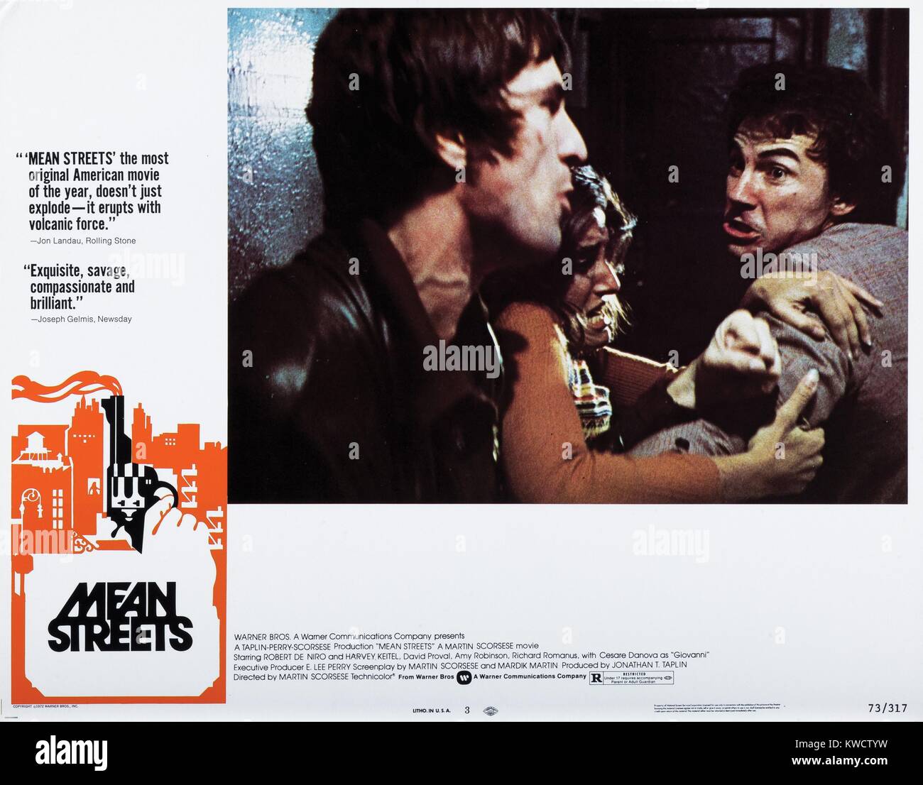 MEAN STREETS, from left: Robert De Niro, Amy Robinson, Harvey Keitel ...
