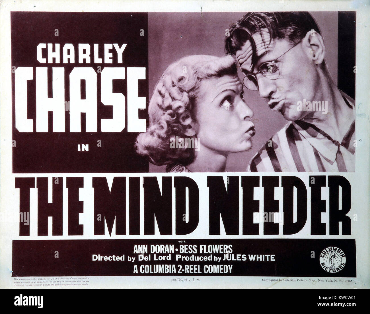 THE MIND NEEDER, from left: Ann Doran, Charley Chase, 1938 Stock Photo ...
