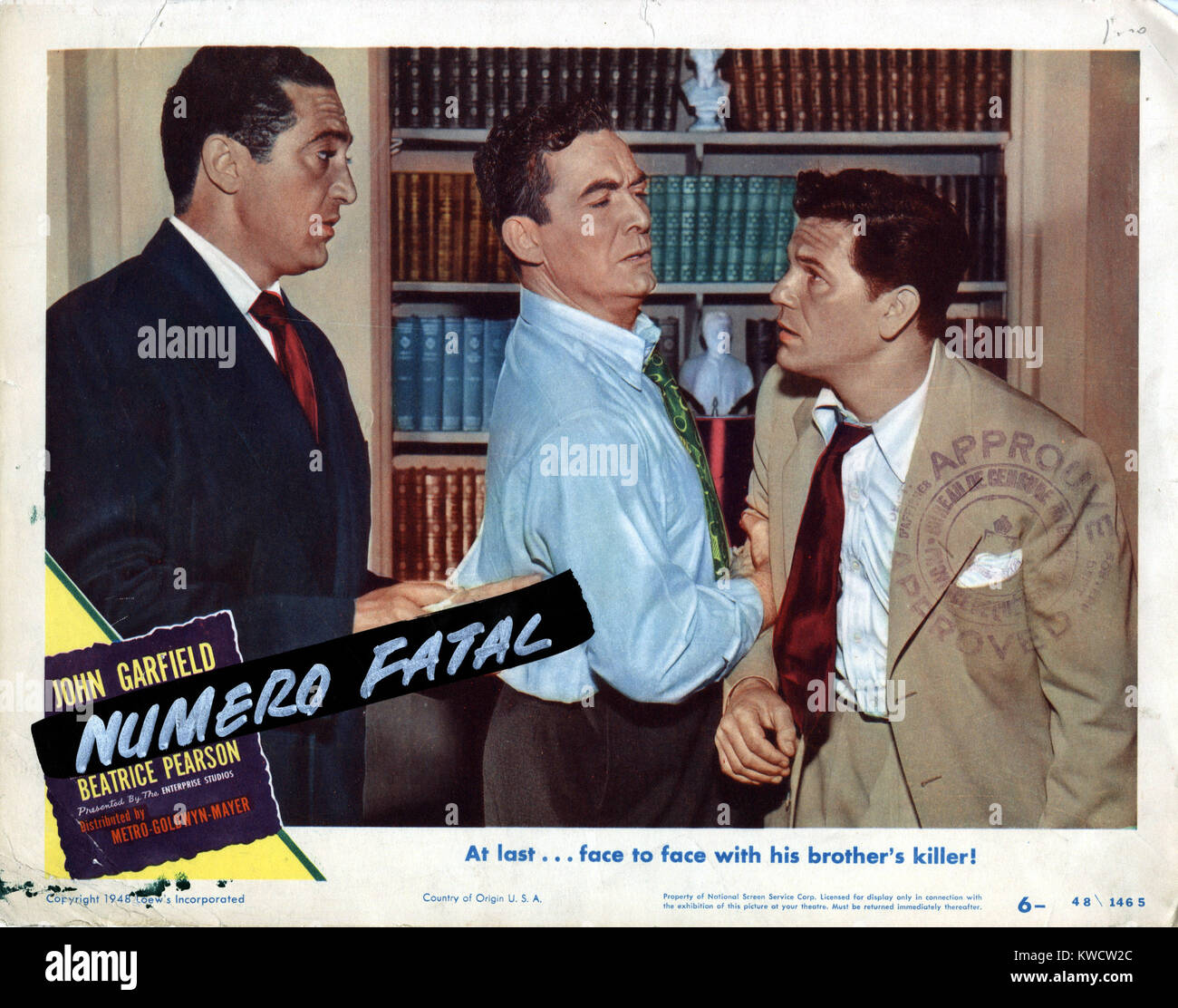 FORCE OF EVIL, from left: Sheldon Leonard, John Garfield, 1948 Stock ...