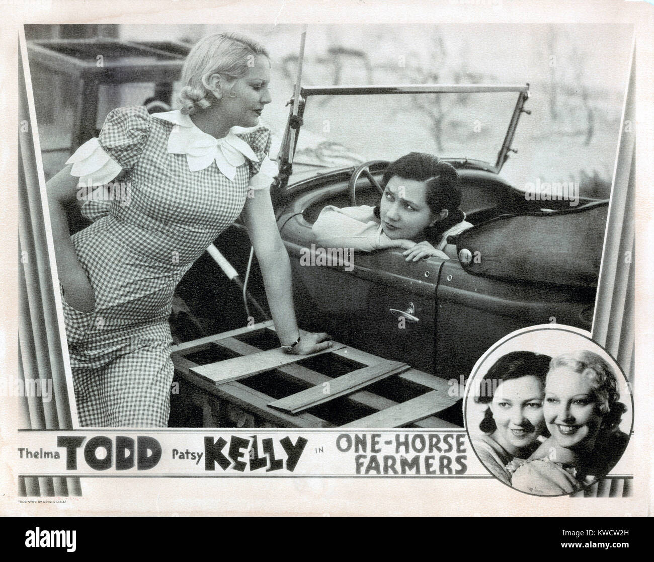 ONE-HORSE FARMERS, from left: Thelma Todd, Patsy Kelly, bottom from left: Patsy Kelly, Thelma ...