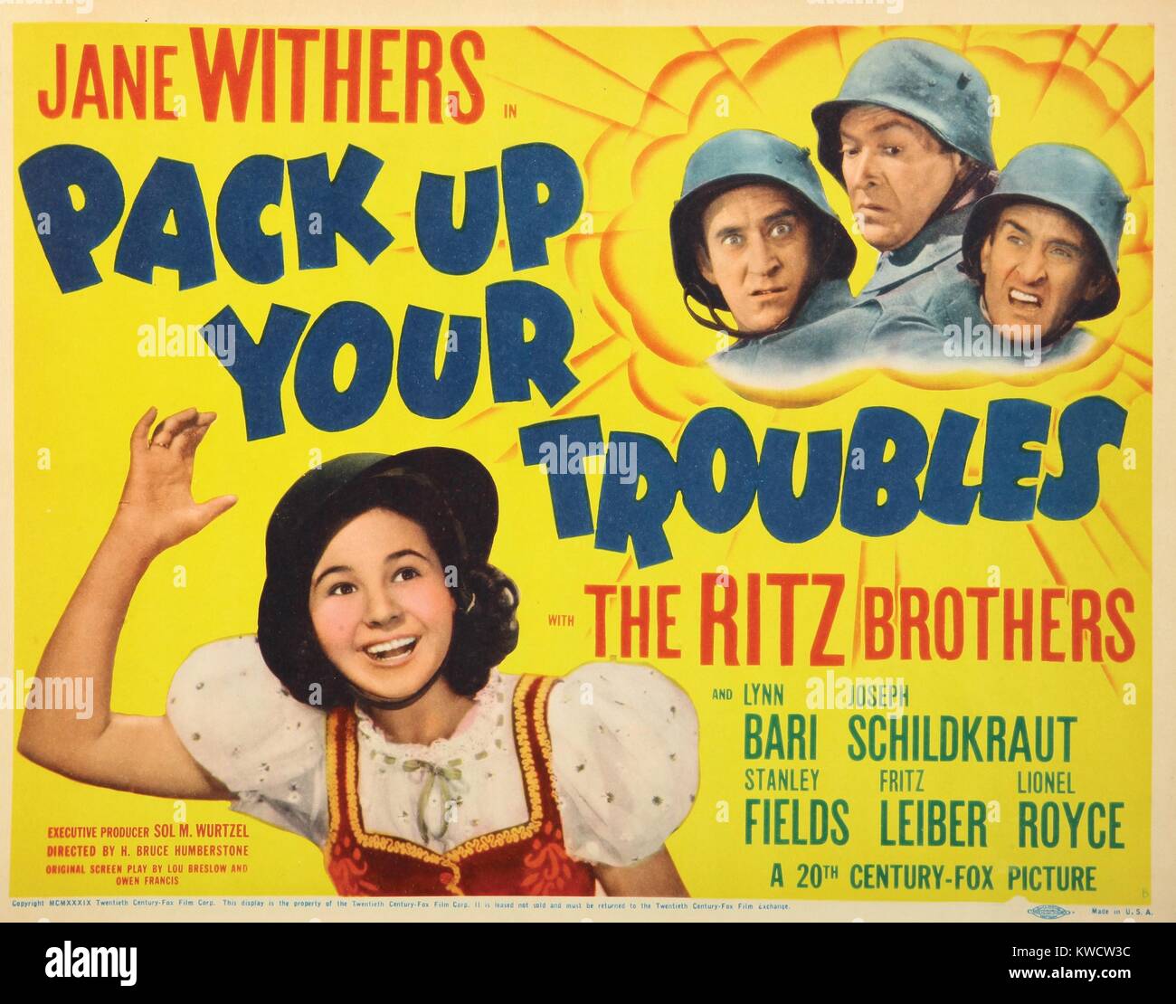 PACK UP YOUR TROUBLES, from left: Jane Withers, The Ritz Brothers (Al ...