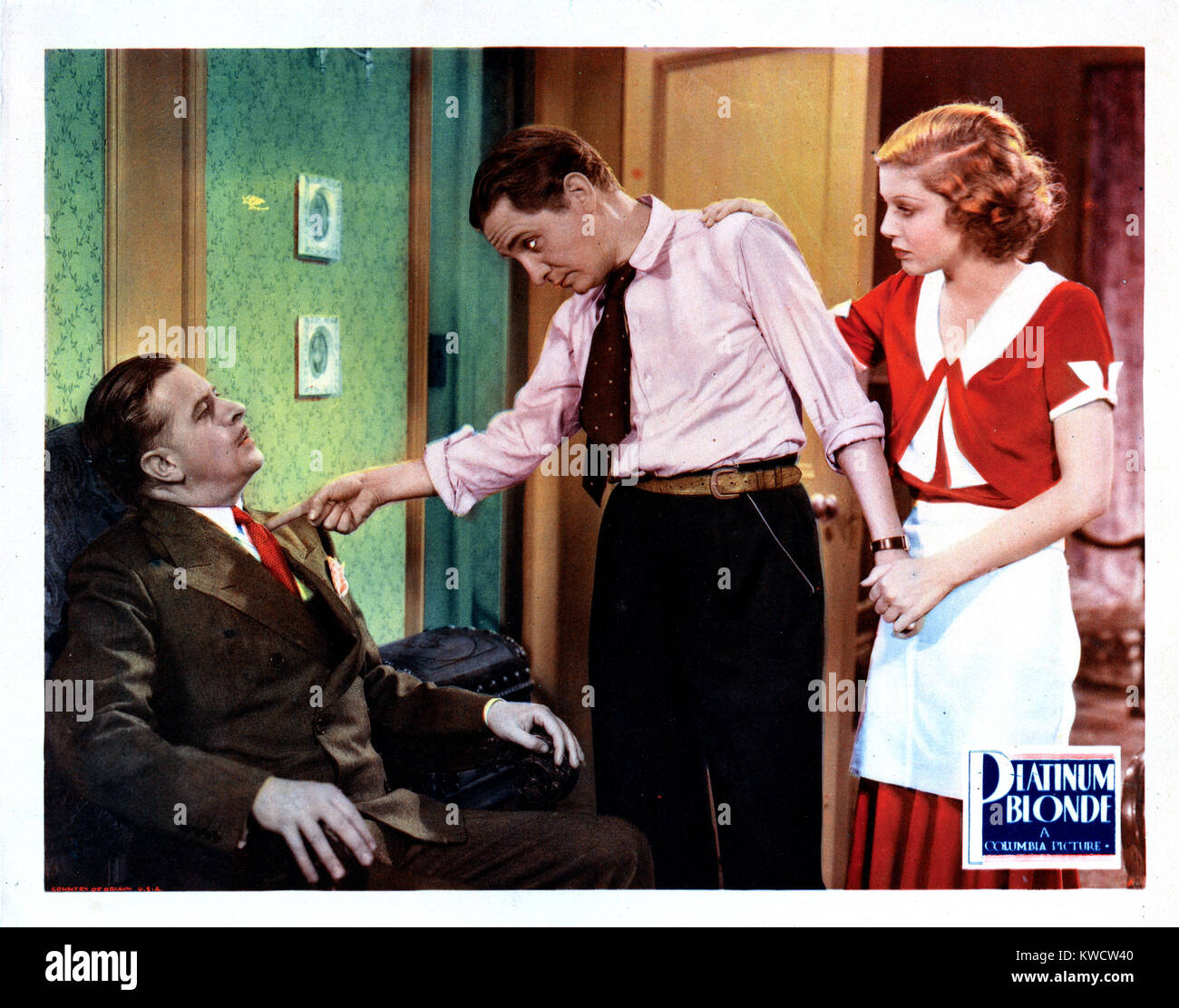 PLATINUM BLONDE, from left, Reginald Owen, Robert Williams, Loretta Young, 1931 Stock Photo - Alamy