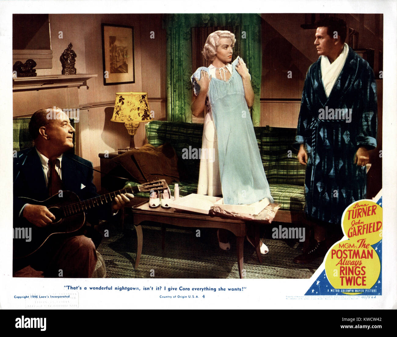 THE POSTMAN ALWAYS RINGS TWICE, Lana Turner, John Garfield, 1946 Stock ...