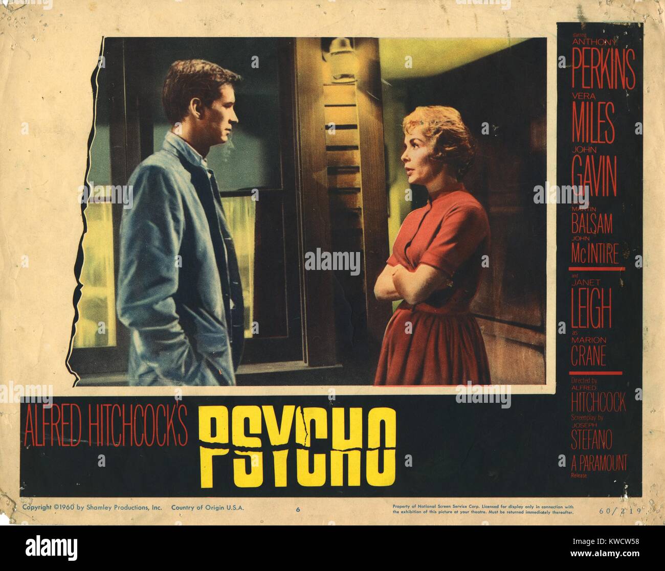 Alfred hitchcock psycho 1960 hi-res stock photography and images - Alamy