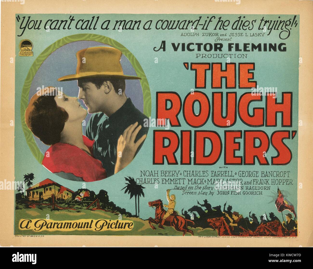 THE ROUGH RIDERS, from left: Mary Astor, Charles Farrell, 1927 Stock ...