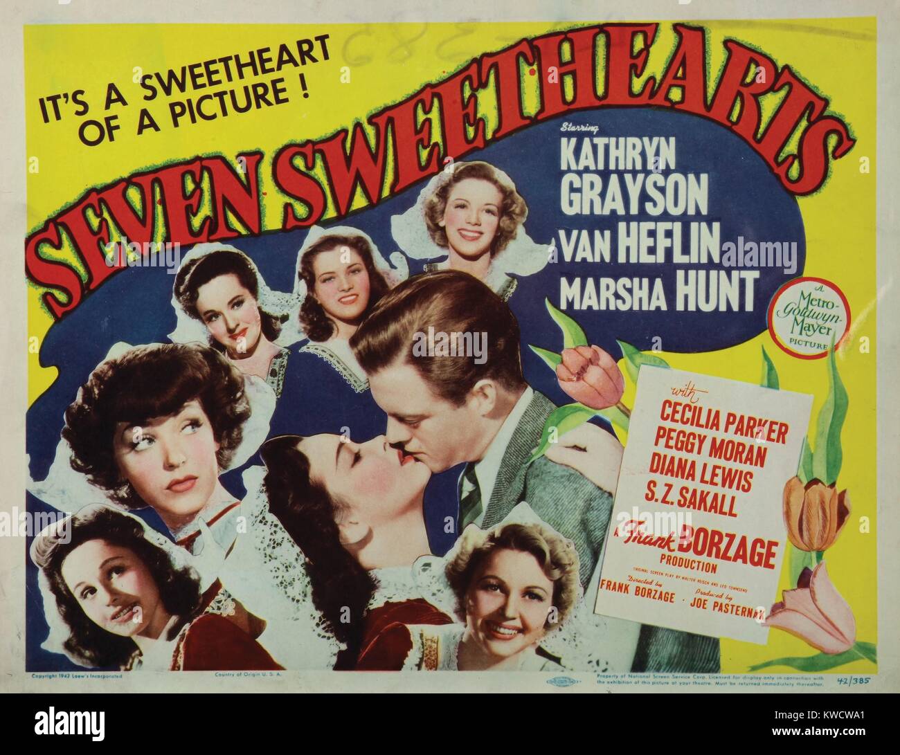 SEVEN SWEETHEARTS, Van Heflin, Kathryn Grayson, Marsha Hunt, Peggy ...