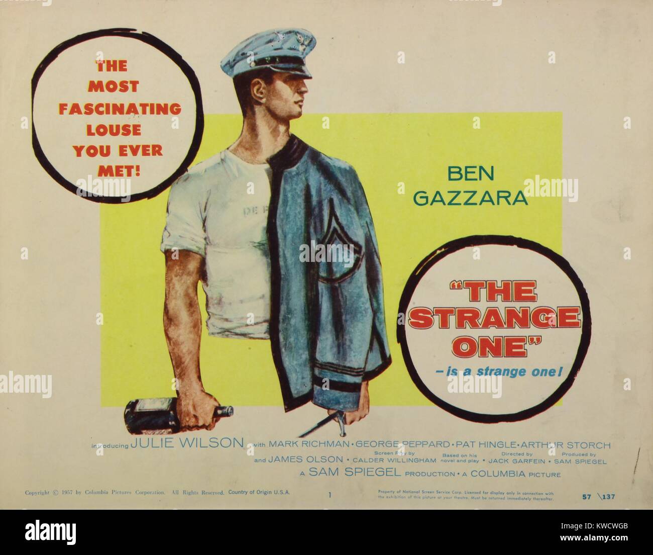 THE STRANGE ONE, Ben Gazzara, 1957 Stock Photo - Alamy