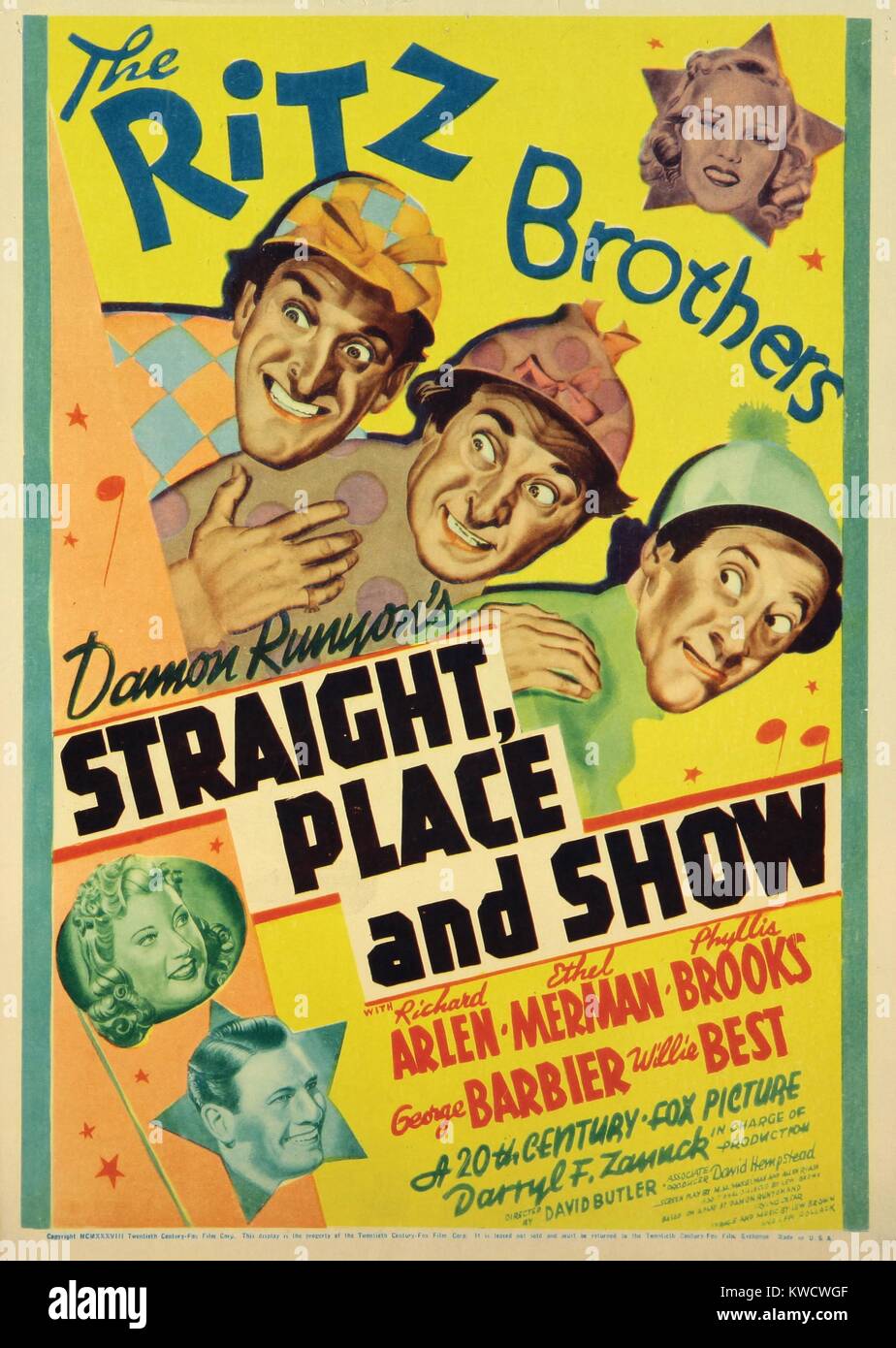 STRAIGHT PLACE AND SHOW, far left: Ethel Merman, upper right: Phyllis ...