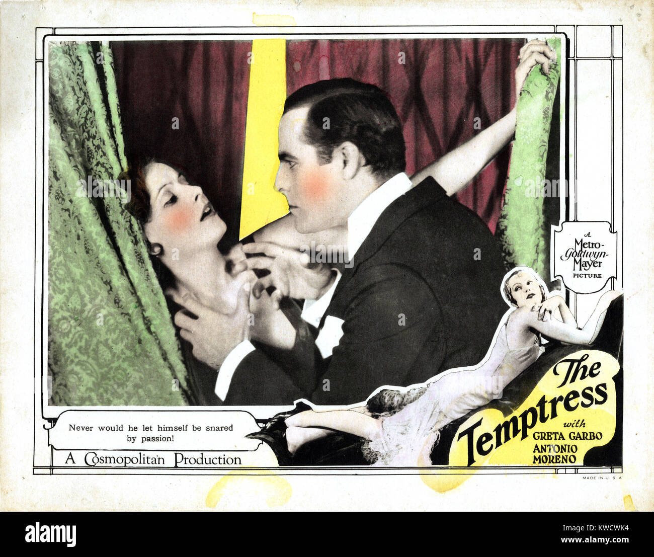 THE TEMPTRESS, from left, Greta Garbo, Antonio Moreno, 1926 Stock Photo ...