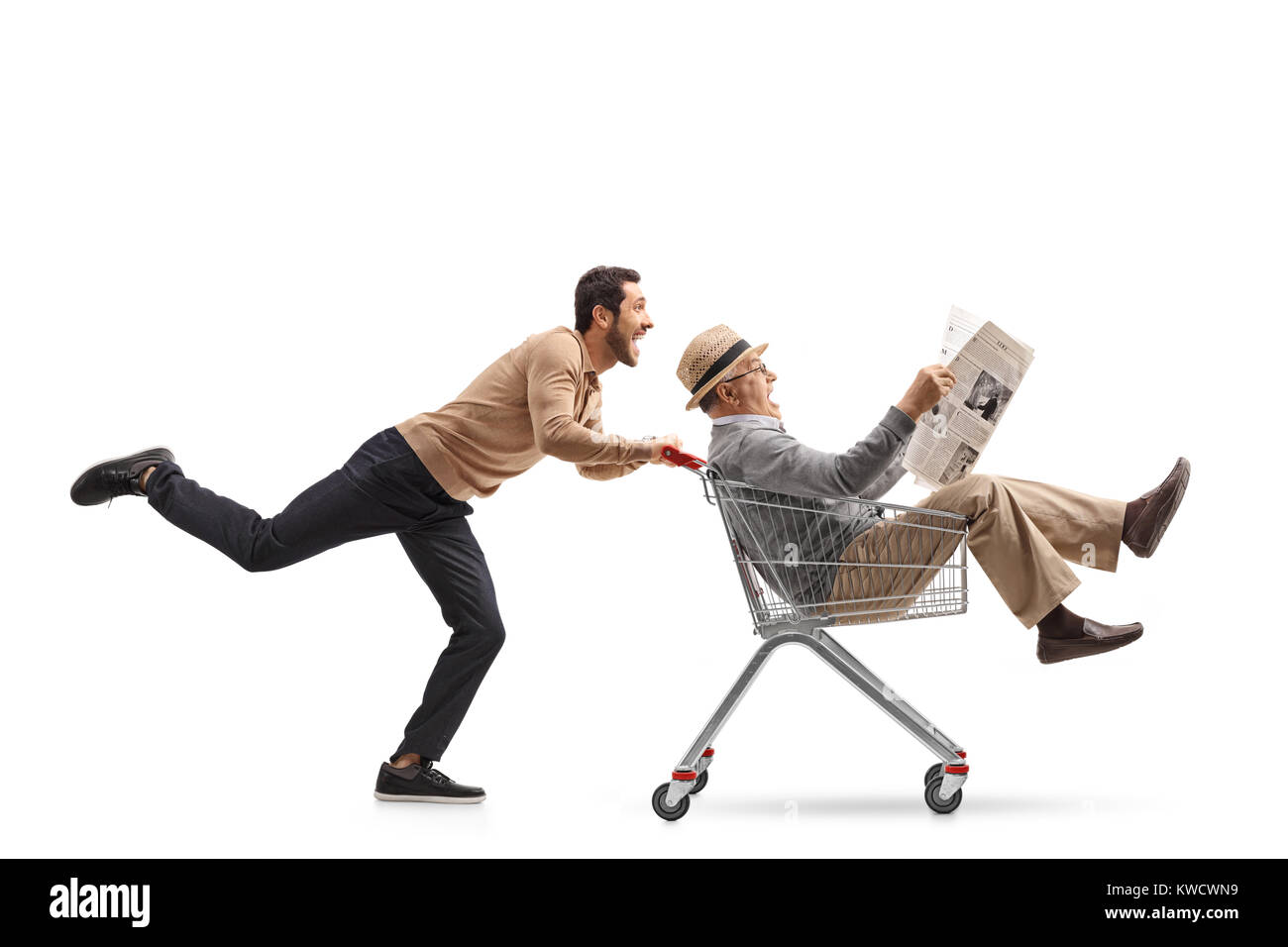 Trolley being pushed hi-res stock photography and images - Alamy