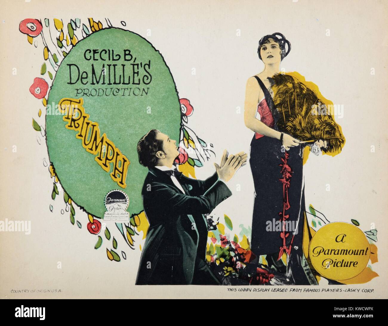 TRIUMPH, from left: Rod La Rocque, Leatrice Joy, 1924 Stock Photo - Alamy