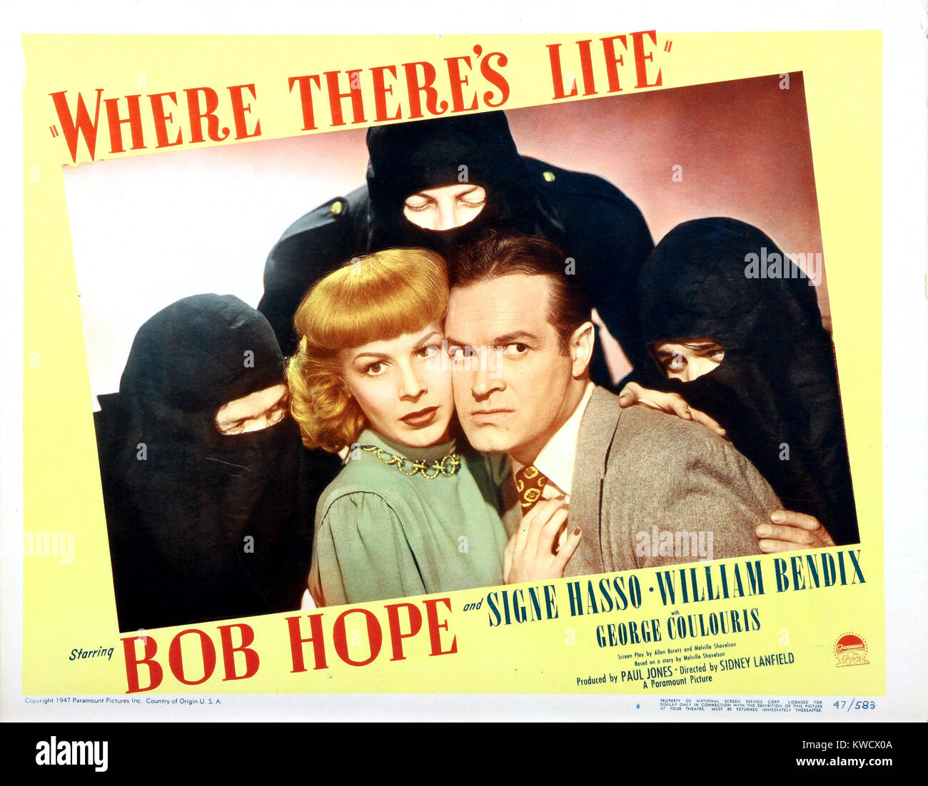 WHERE THERE'S LIFE, from left: Signe Hasso, Bob Hope, 1947 Stock Photo ...