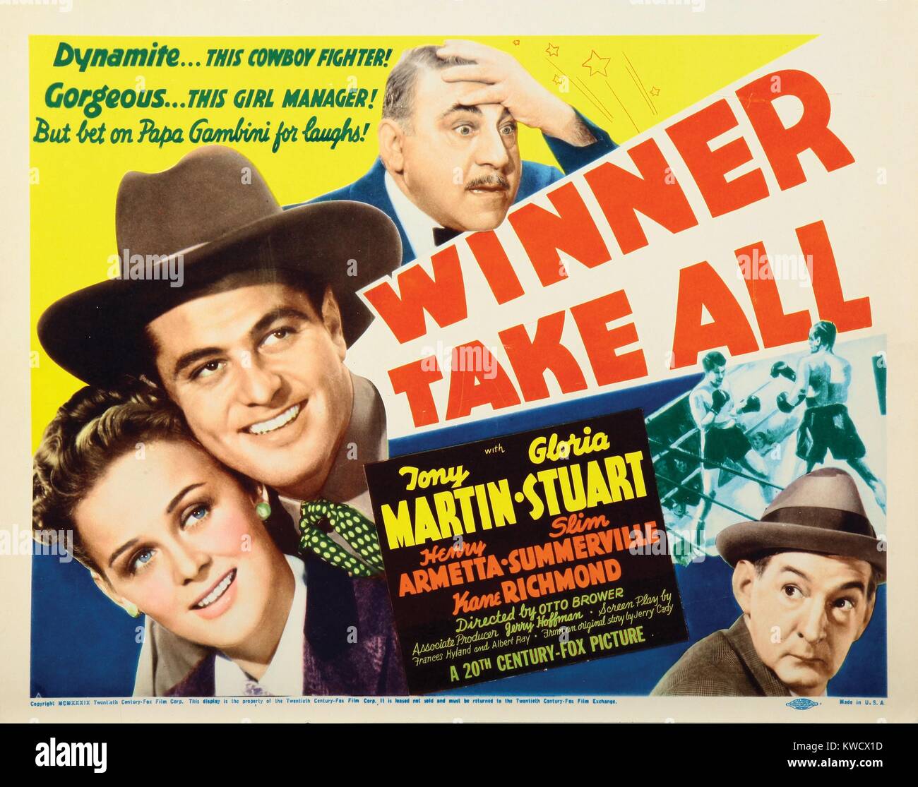 WINNER TAKE ALL, from left: Gloria Stuart, Tony Martin, Henry Armetta ...