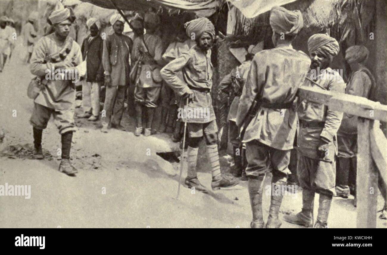 World War 1 in the Middle East. Indian British Empire troops in ...