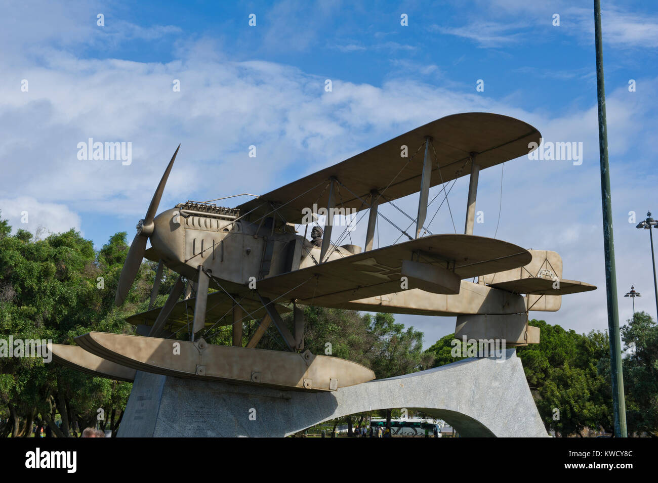 Plane Monument. Monument of the flight that commemorated 100 years of ...