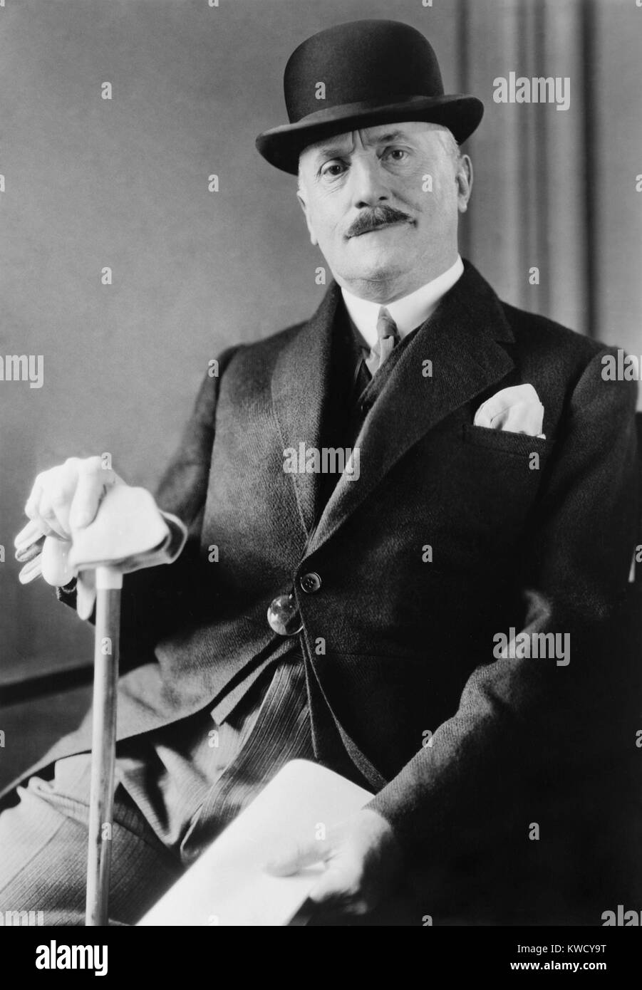 Joseph Caillaux, former French Minister of Finance as head of French ...