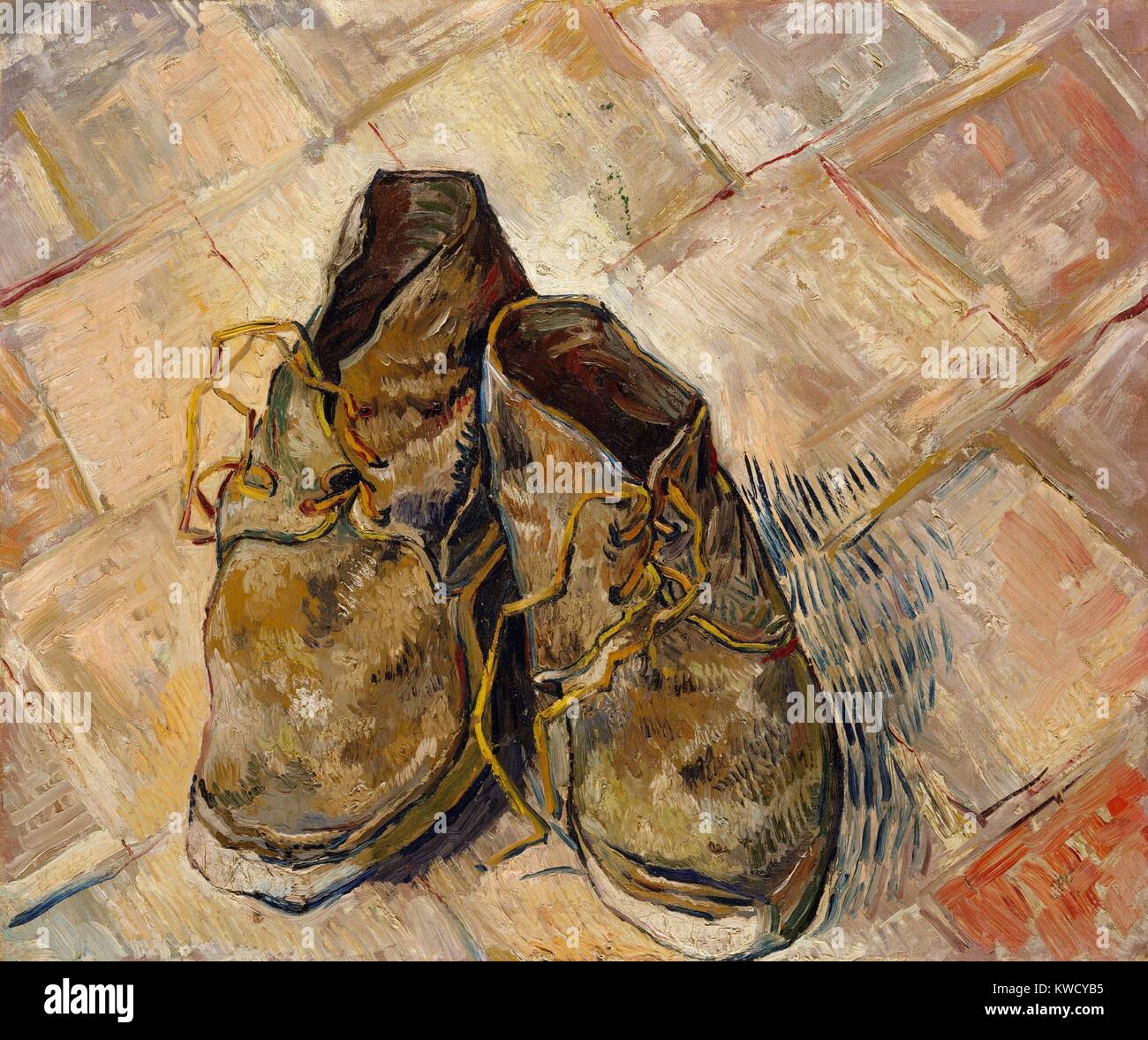 Shoes, by Vincent Van Gogh, 1888, Dutch Post-Impressionist, oil on ...