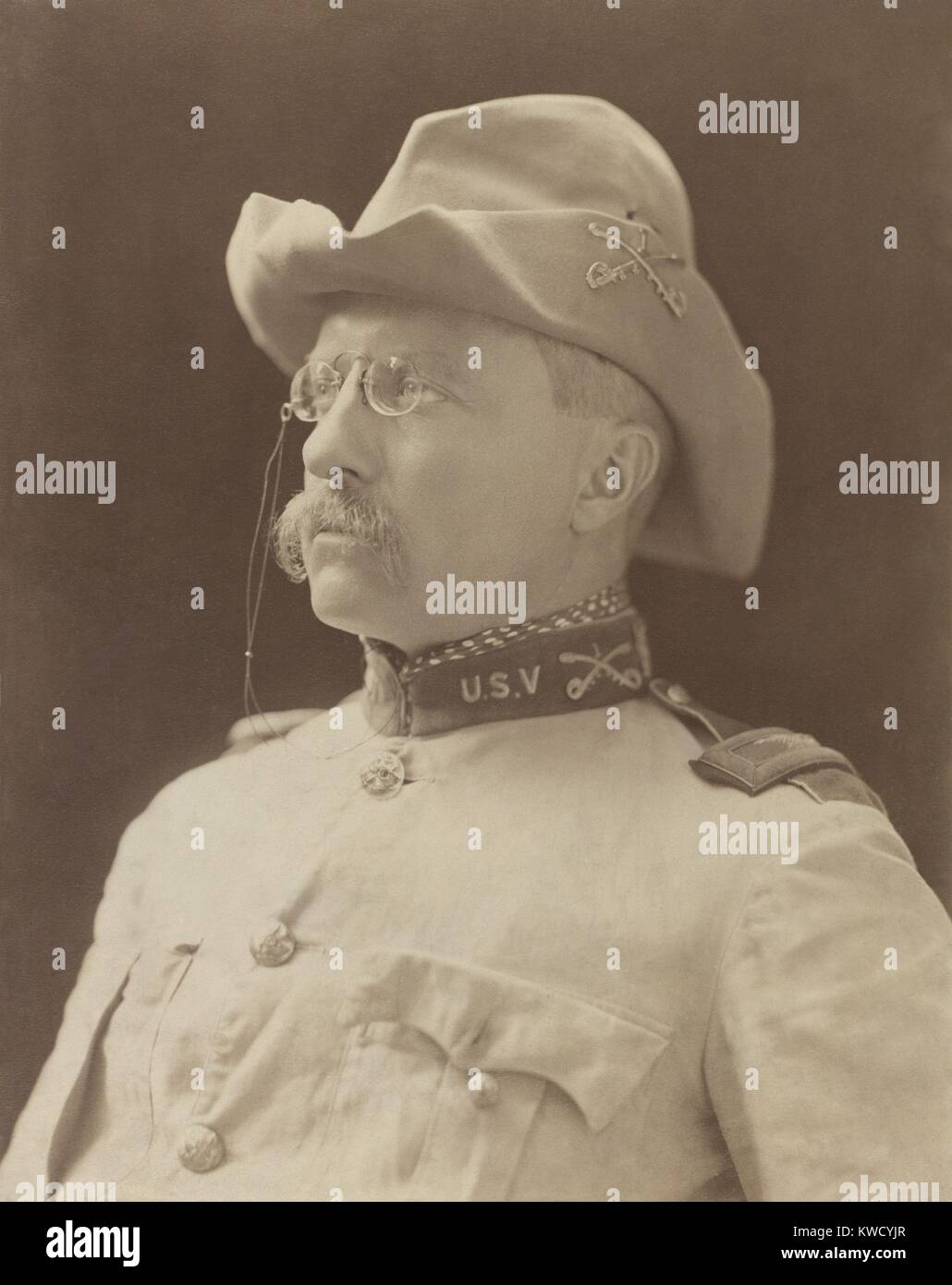 Col. Theodore Roosevelt in uniform of 1st United States Volunteer ...