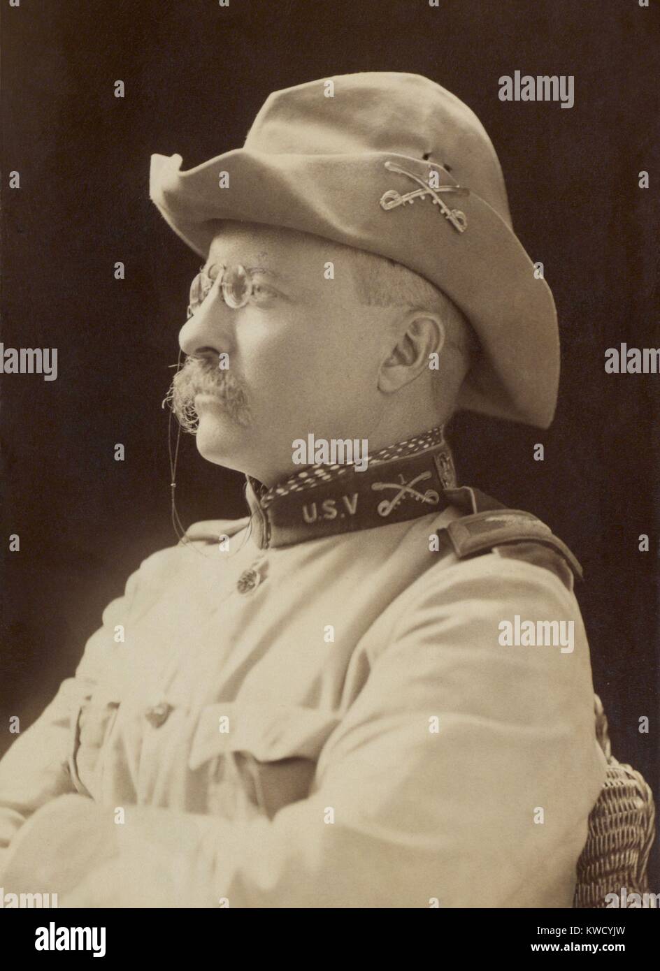 Col. Theodore Roosevelt in uniform of 1st United States Volunteer ...