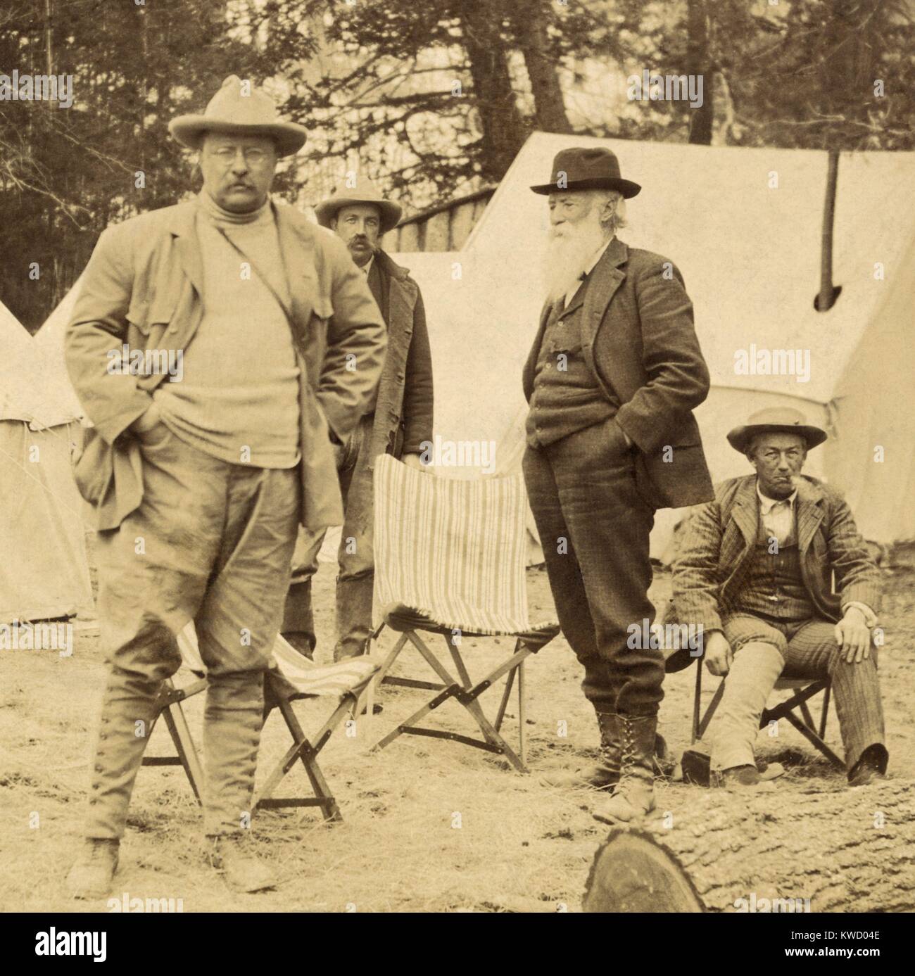 President Theodore Roosevelts camp near Losser Creek in Yellowstone ...