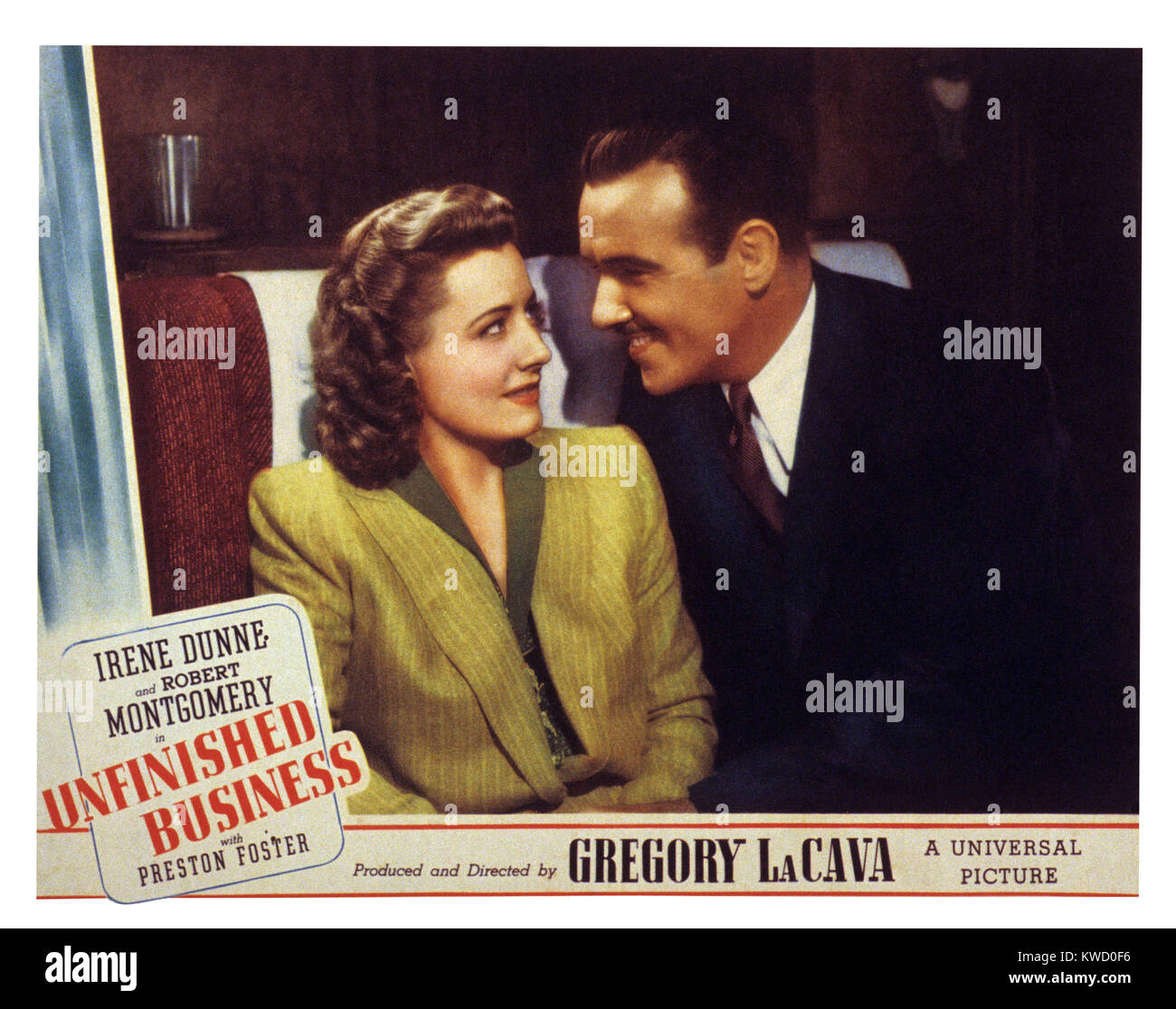 UNFINISHED BUSINESS, US lobbycard, from left: Irene Dunne, Preston ...