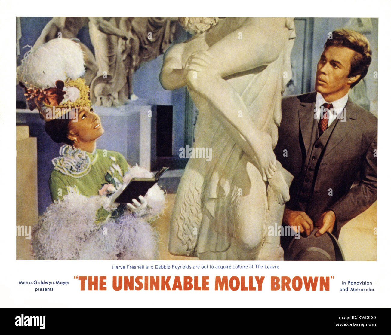 THE UNSINKABLE MOLLY BROWN, US lobbycard, from left: Debbie Reynolds, Harve Presnell, 1964 Stock ...