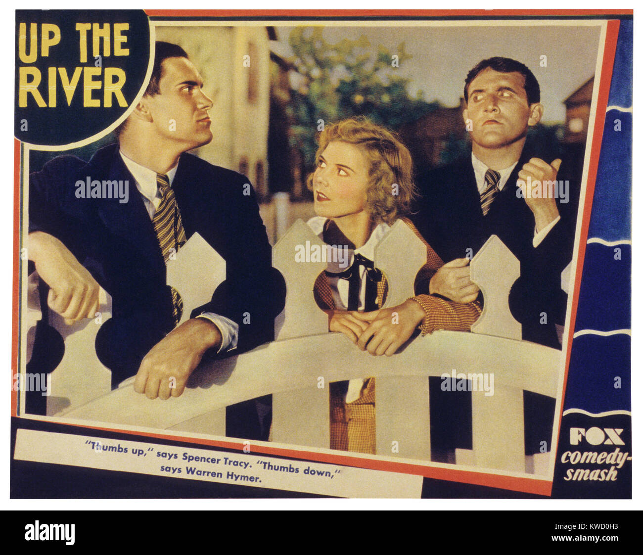 UP THE RIVER, US lobbycard, from left: Warren Hymer, Claire Luce, Spencer Tracy, 1930, TM ...