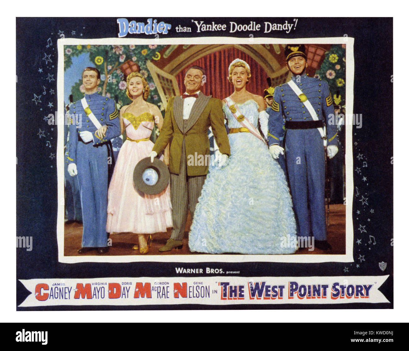 THE WEST POINT STORY, US lobbycard, from left: Gene Nelson, Virginia ...