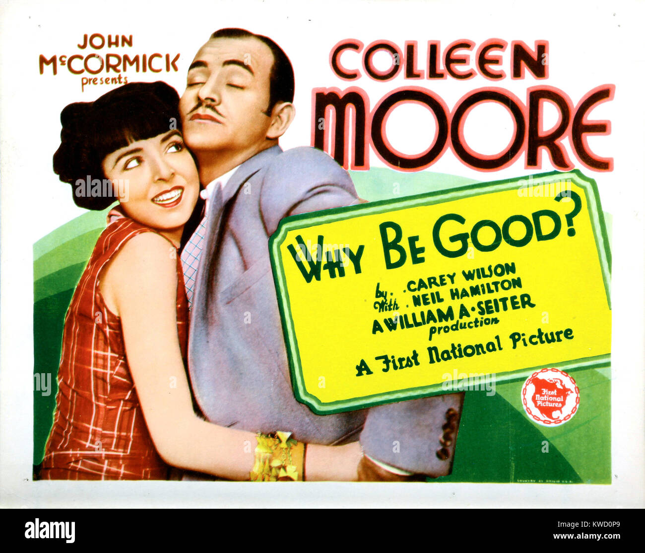 WHY BE GOOD?, US poster, Colleen Moore (left), 1929 Stock Photo - Alamy