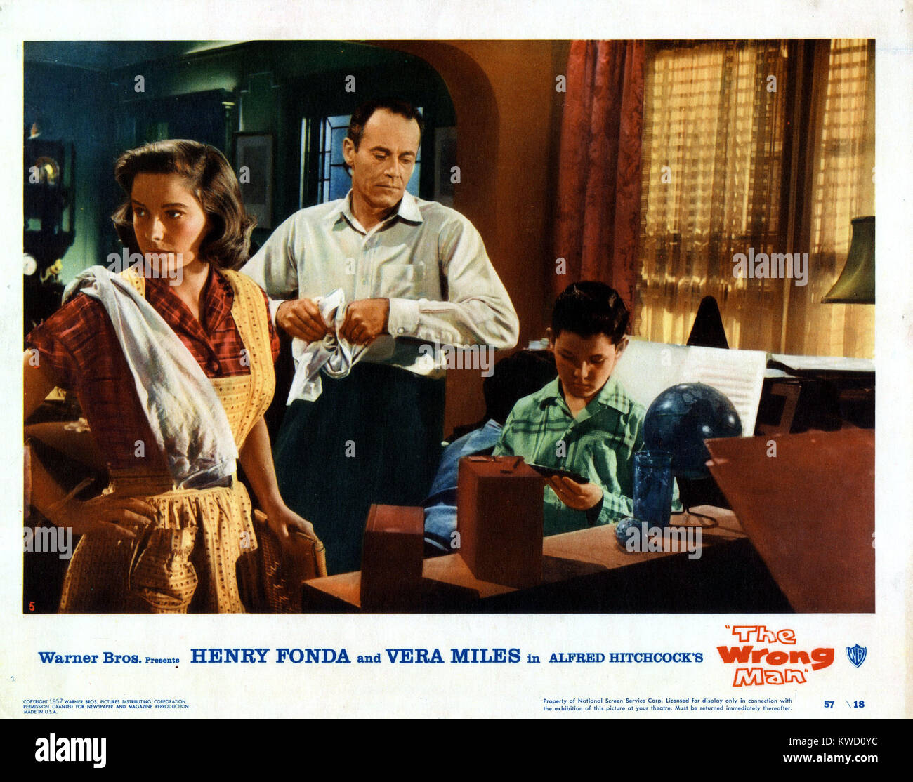 THE WRONG MAN, from left: Vera Miles, Henry Fonda, Kippy Campbell, 1956 ...