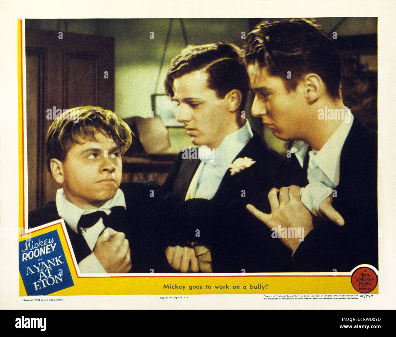 A YANK AT ETON, US lobbycard, from left: Mickey Rooney, Freddie ...